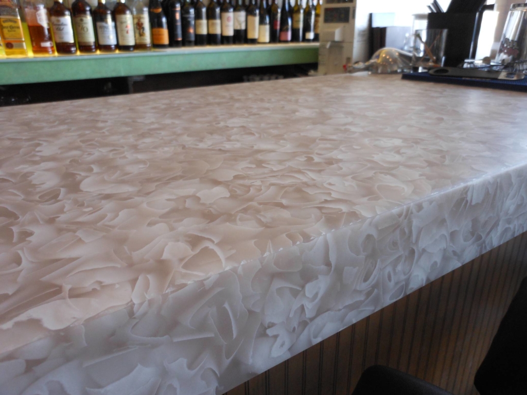 custom Avonite bar top - Cabinets2Countertops